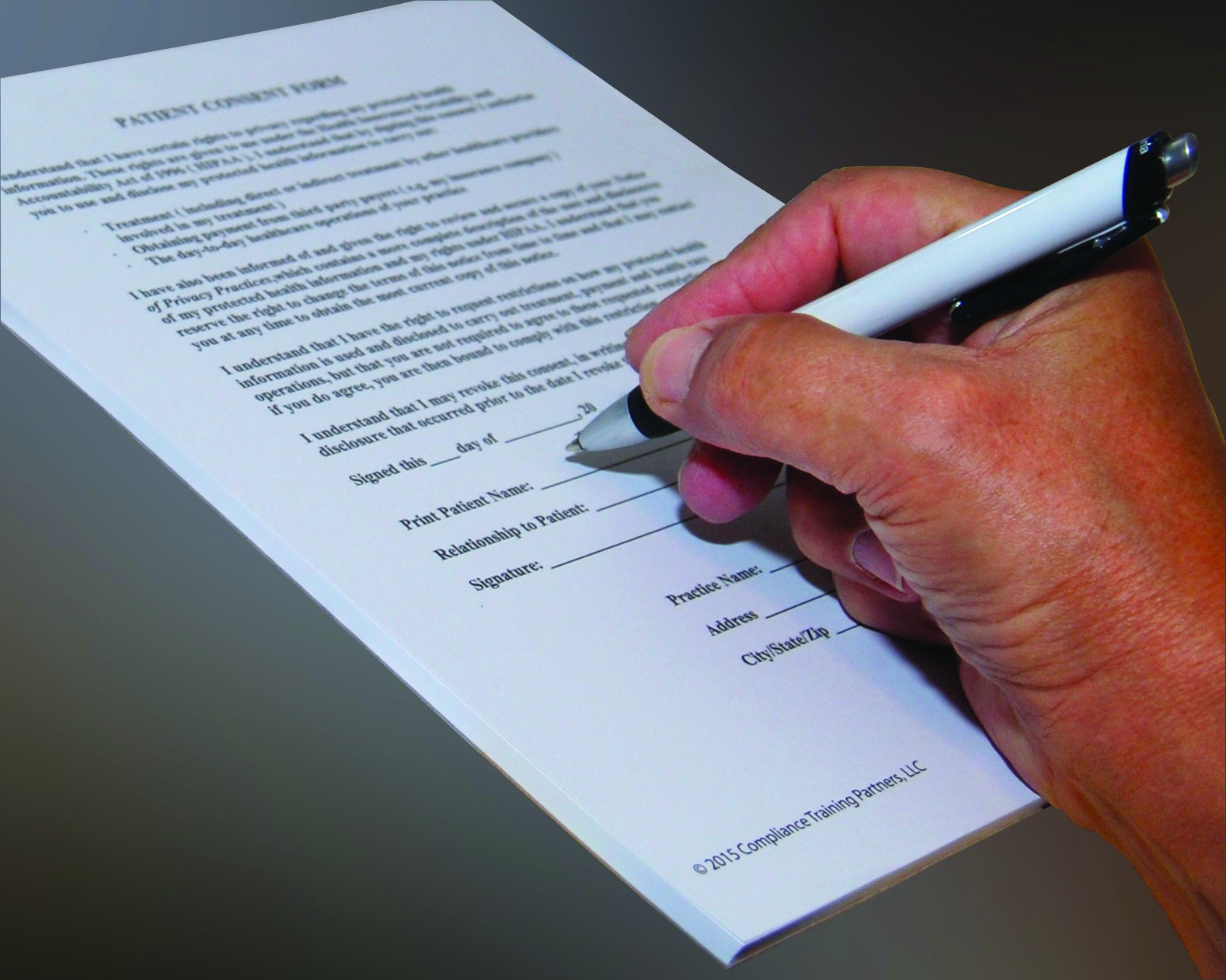 HIPAA Patient Consent Form (50 per pad) - Compliance Training Partners